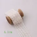 4YARD Apparel Sewing Fabric DIY Ivory Cream Black Trim Cotton Crocheted ...