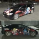 A car body film featuring funny cartoon stickers from Japan, including ...