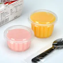 50Pcs Disco Pudding Cups & Lids – Perfect For Party Tableware!