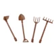 4 Pieces Dollhouse Miniature 1:12 Gardening Tools Metal Shovels and ...