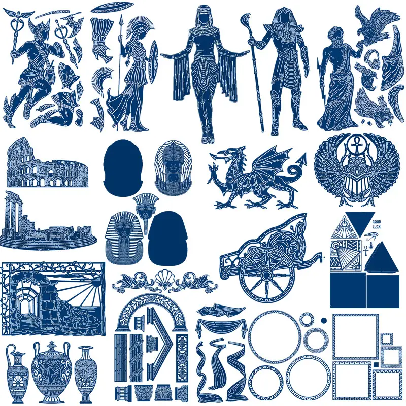 Elegant Egyptian Pyramid Cutting Dies For Diy Card Making And ...