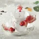 Goldfish Enamel Coffee Cup With Saucer Spoon Hadmade 3D Ceramic Tea ...