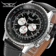 Elegant 2019 Men'S Automatic Watch, Silver Dial, Black Leather Band ...