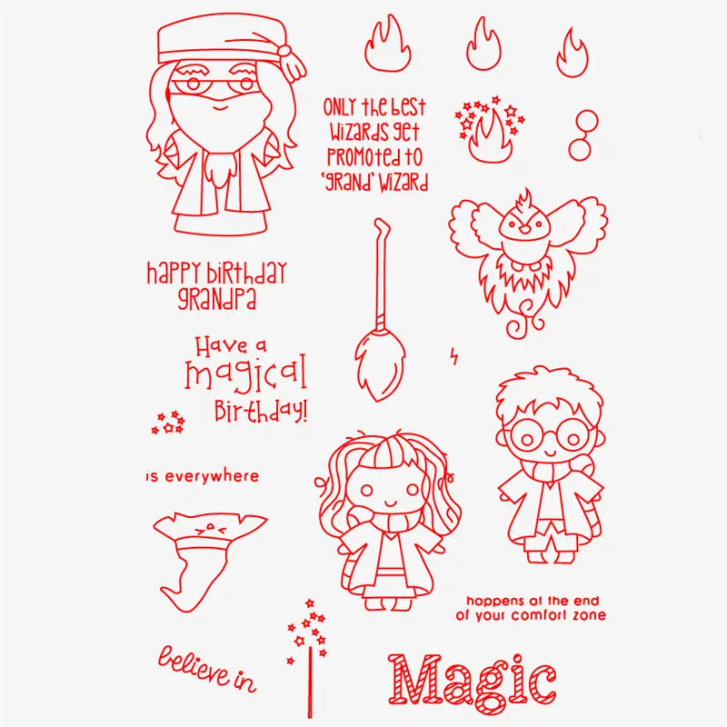 Grand Wizard Transparent Clear Silicone Stamp, Seal for DIY ...