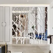 Self-Adhesive 3D Geometric Mirror Stickers For Living Room Decor.