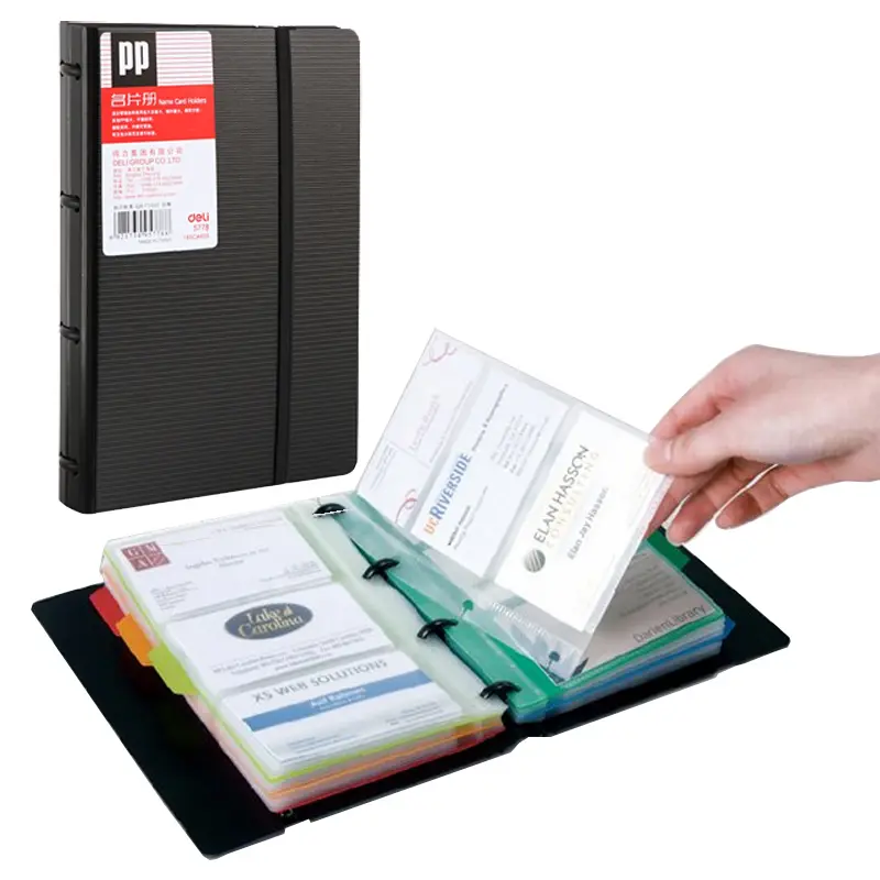 Elegant Business Card Organizer, Easy To Use, Loose Leaf Card Stock Book!