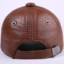 Wholesale Genuine Leather Baseball Cap Men Women Black Cowhide Hat Snapback Adjustable Autumn ...