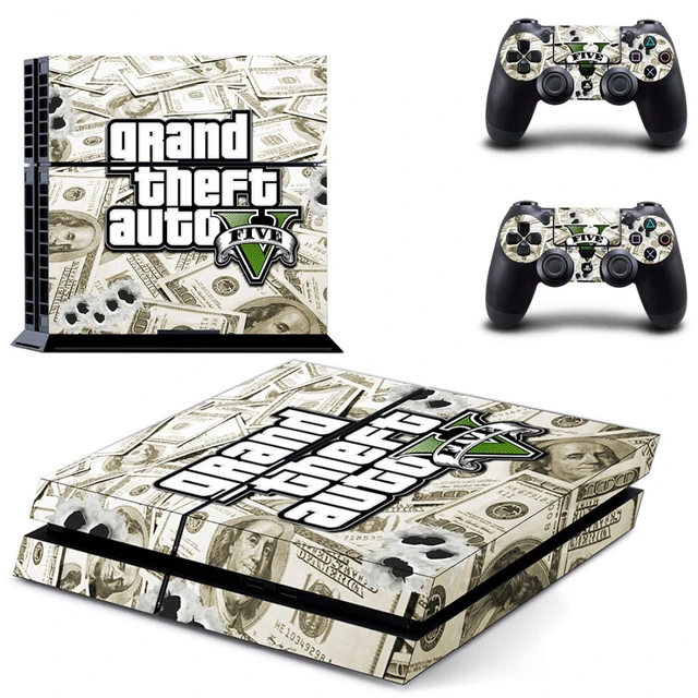 Game Grand Theft Auto V GTA 5 PS4 Skin Sticker Decal For Sony PlayStation 4 Console and 2 Controllers PS4 Skin Sticker Vinyl AliExpress