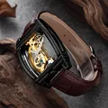 Transparent Automatic Mechanical Watch Men Steampunk Skeleton Luxury ...