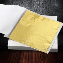 9X9Cm 100 Sheets Shiny Gold Craft Paper For Furniture Gilding Decoration