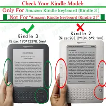 Magnetic Kindle 3 Case, Leather Cover, Flip Book Style, Perfect Protection.