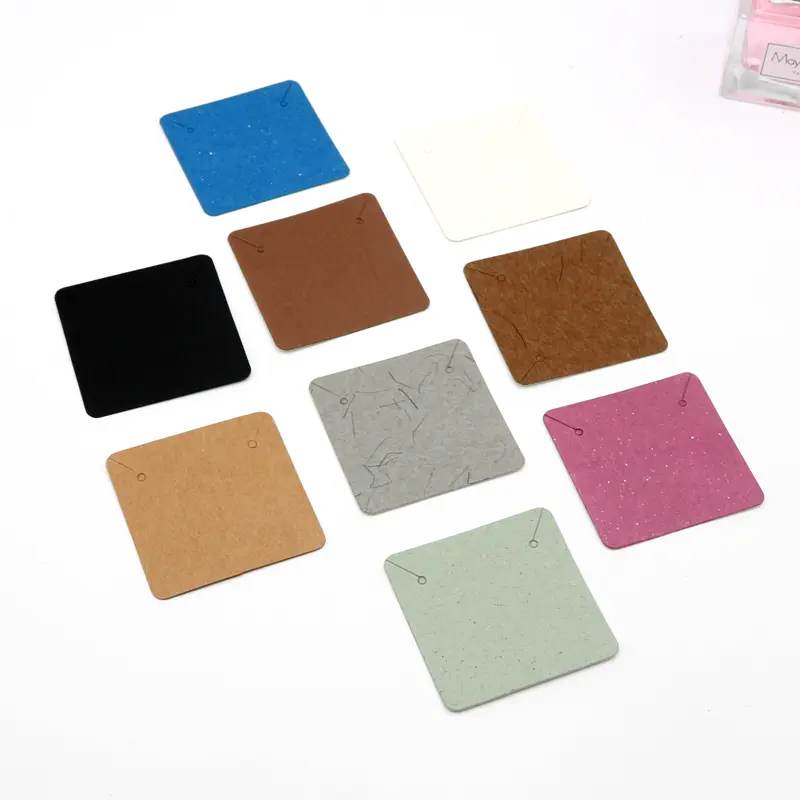 50Pcs/Lot Paper Jewelry Display Necklace Cards 5x5cm Favor Earrings ...