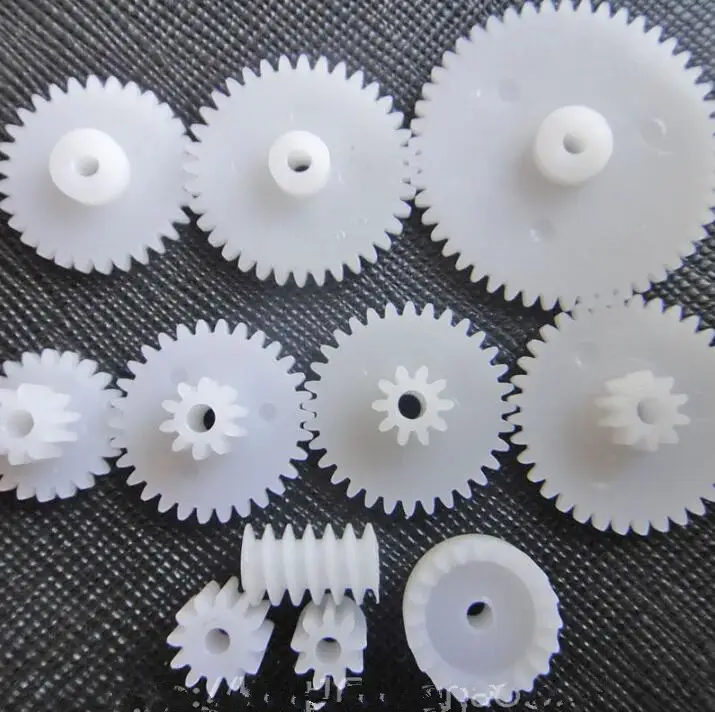 11Pcs Plastic Gear Set Double Deck Deceleration Diy Toy Car Parts