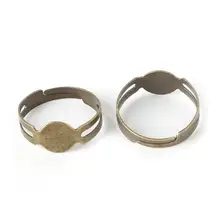 Wholesale!!! 40Pcs/pack Open Ring Circle With Pad Adjusted 18mm Flat ...