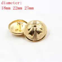 10 pcs,gold color metal button,World famous classic brand buttons ...