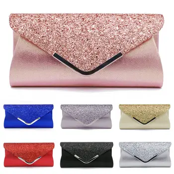Fashion Lady Women Glitter Clutch Wallet Long Evening Wedding Prom ...