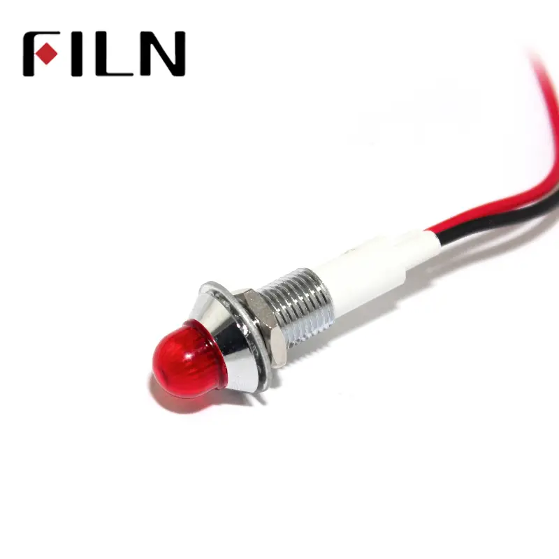 10Mm Waterproof Led Signal Lamp, Ip67, Red Yellow Blue Green White ...