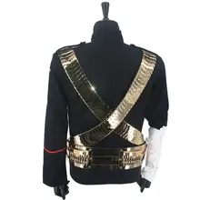 Rare Mj Jackson Jam Jacket & Metal Belt Halloween Cosplay