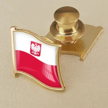 Poland Polish Map Flag National Emblem National Flower Brooches Badges ...