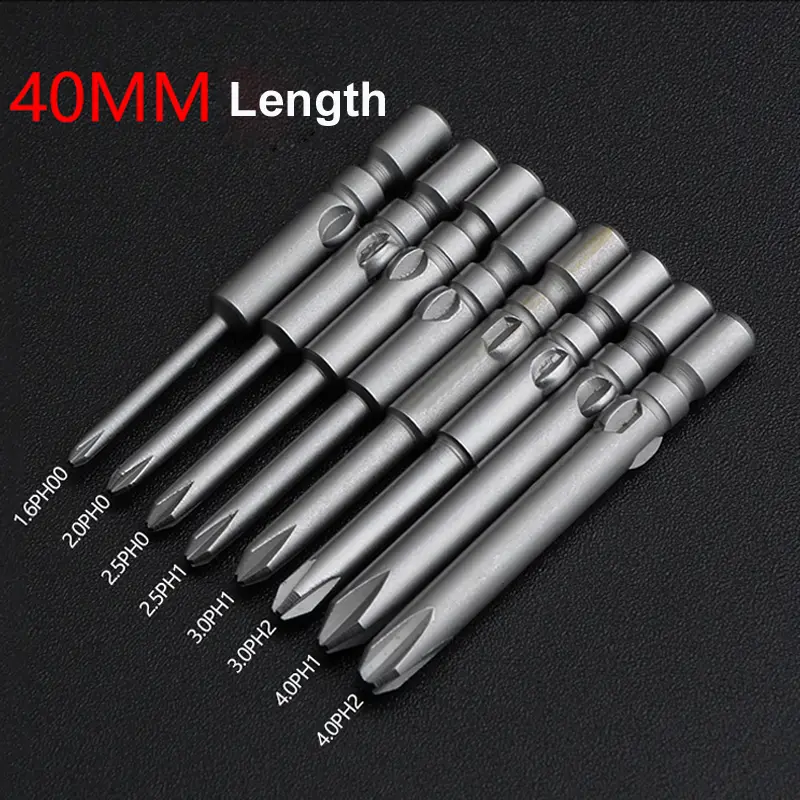 10PCS 40mm Harden Precision Phillips screwdriver bits 800 4mm Round ...