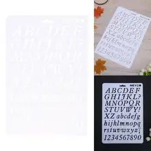 Plastic Lettering Stencil for DIY Scrapbooking Letter Alphabet Stencils ...