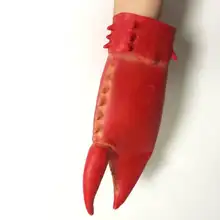 Funny Crab Claws Gloves For Cosplay Parties, Novelty Latex Mittens.