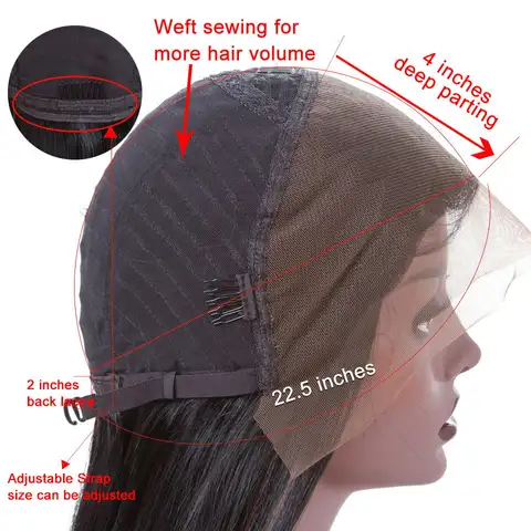 Miss Rola 13x4 Lace Front Human Hair Wigs Brazilian Remy Hair 100% ...