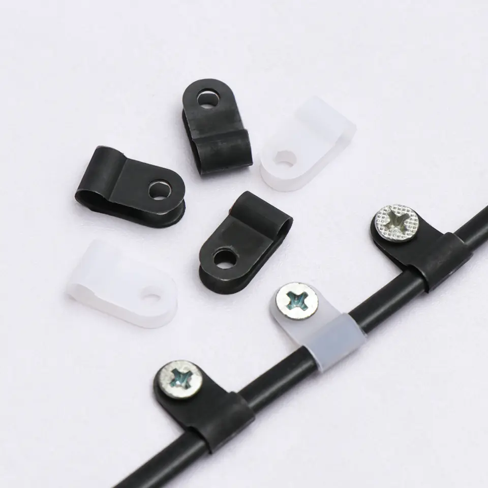 High-Quality Black P Clips For Cables And Hoses, 100Pcs Strong Mounting ...