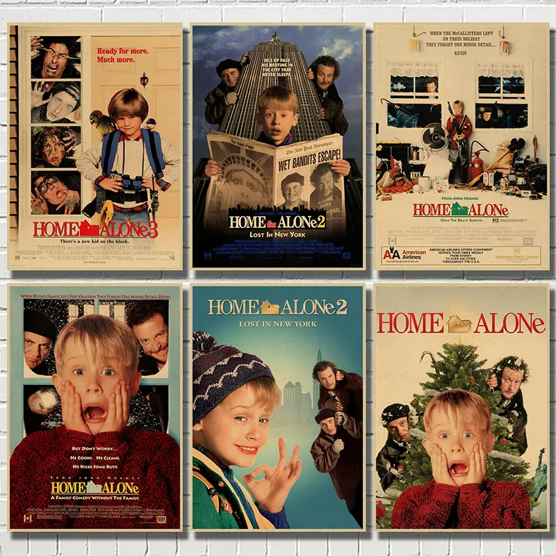 Home Alone Movie Poster Wall Sticker, Retro Modern Decor Art