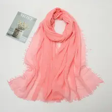 175*70cm Muslim Women Crinkle Hijab Scarf Soft Solid Cotton Head ...