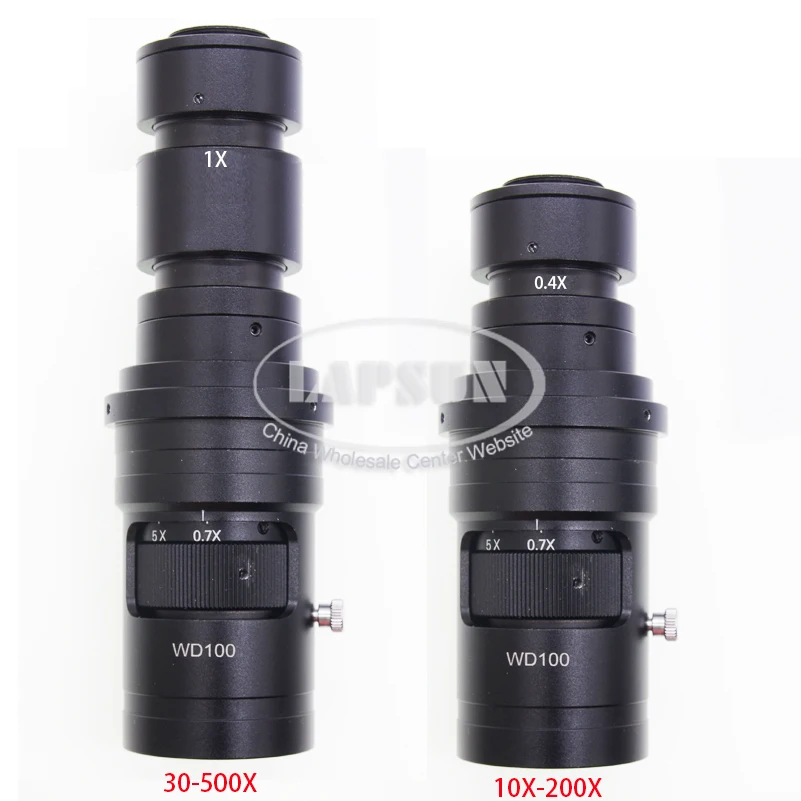 LAPSUN Промышленный микроскоп объектив 0.7X-5X | AliExpress