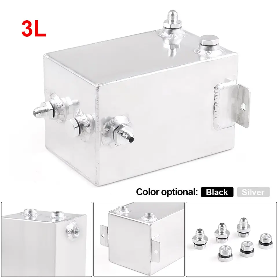 Racing 3L Car Fuel Surge Tank Aluminum 3 Litre Swirl Pot System ...