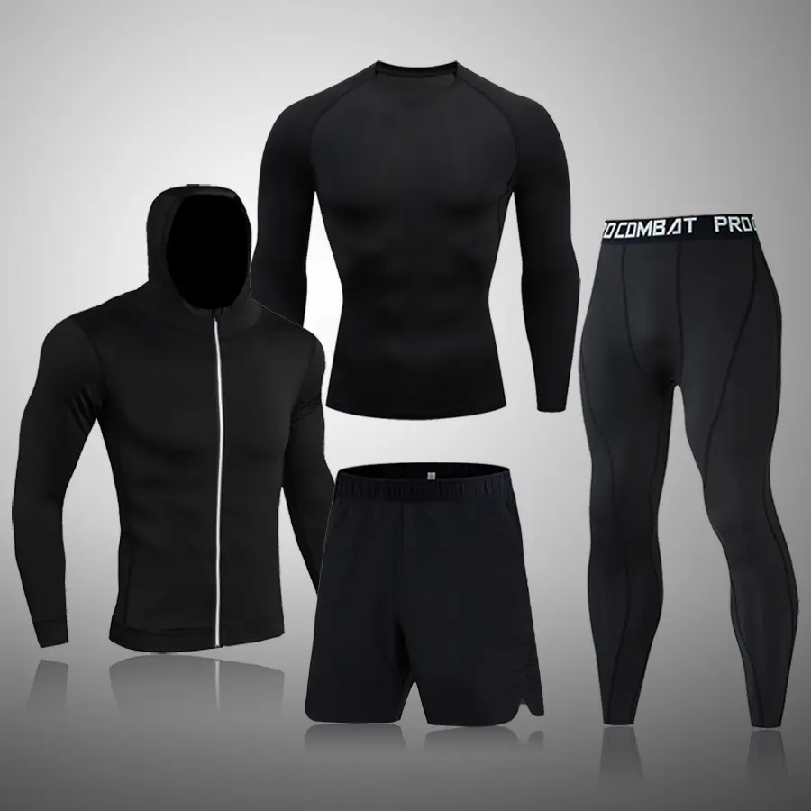 winter Top quality new thermal underwear men sets compression Sports ...