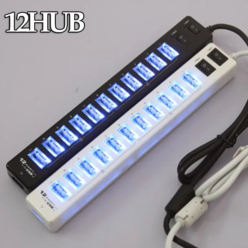 High-Quality Usb 12-Port Hub For Pc, Expand Usb Ports Effortlessly.