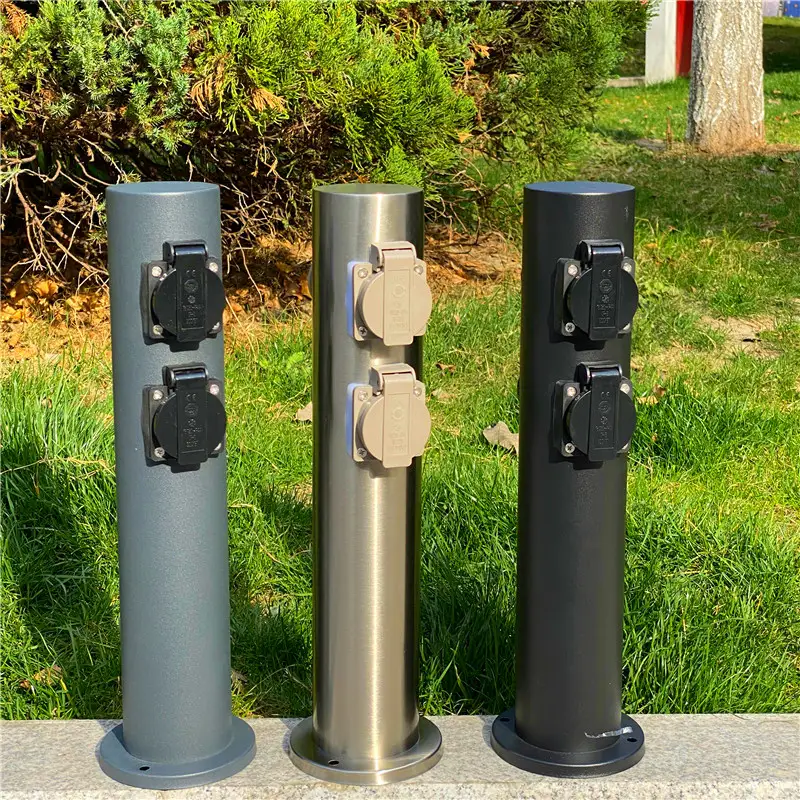 Waterproof Garden Socket, Eu Plug, Multi-Way Spike For Outdoor Lights ...