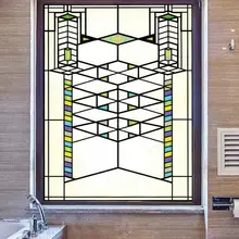 Stunning Frosted Stained Glass Window Film For Privacy And Home Decor.