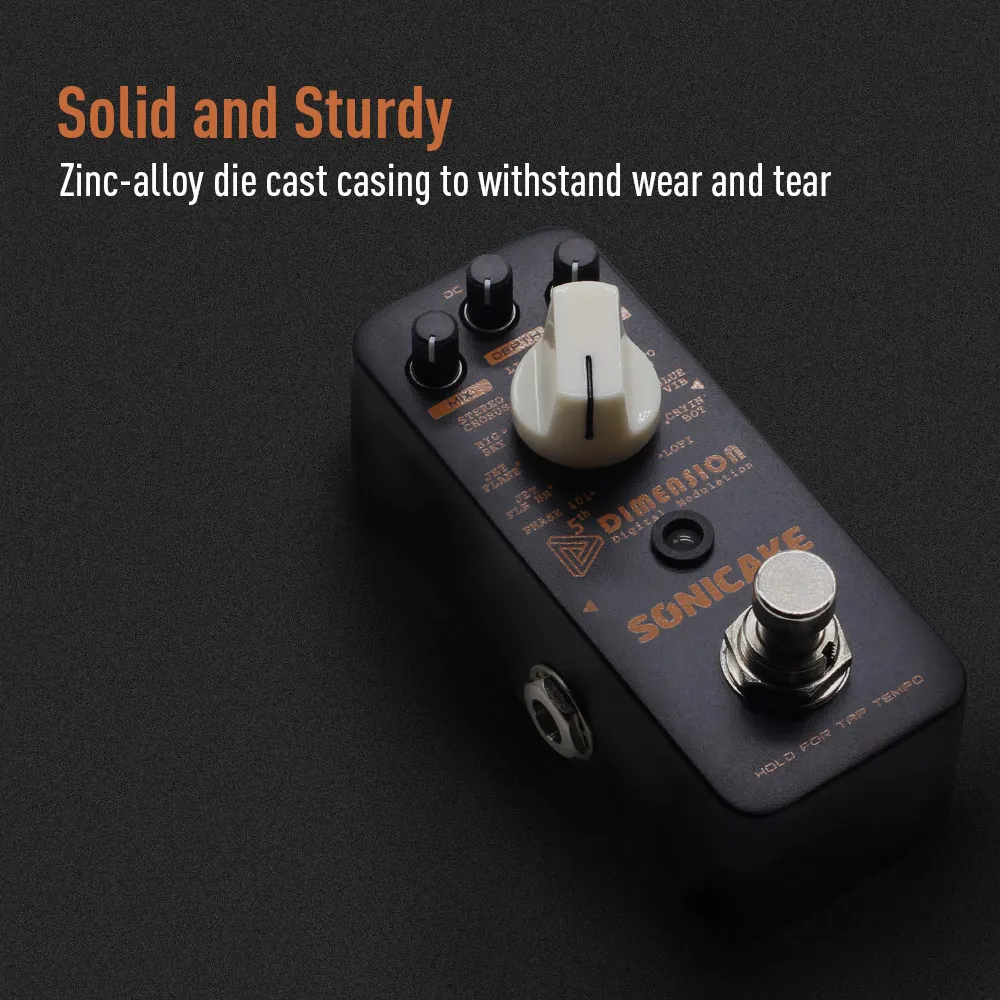 SONICAKE 5th Dimension Digital Modulation Effects Pedal w/h 11 Effects ...
