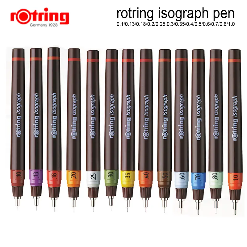 Rotring Isograph 0.1Mm-1.0Mm Refillable Porous-Point Art Pen, Perfect ...