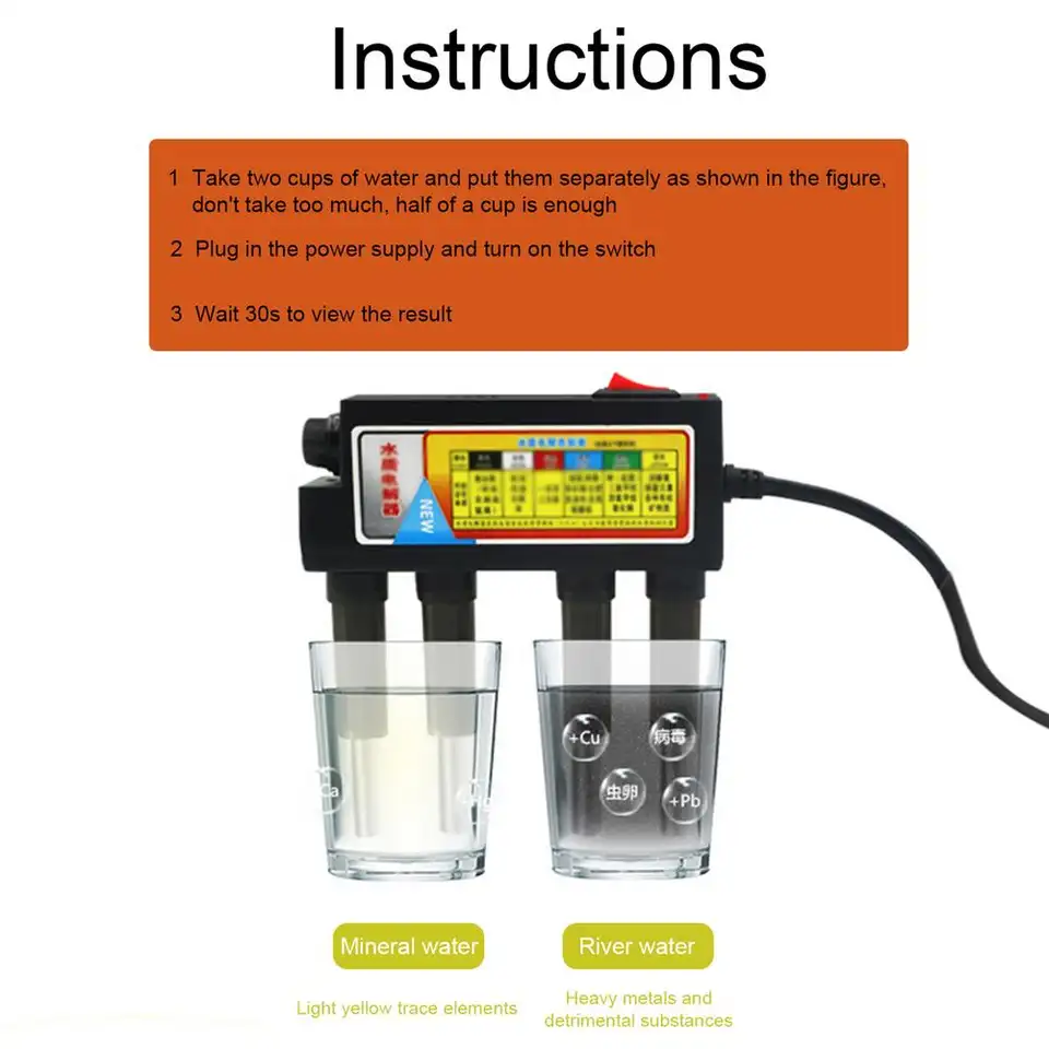 Protable Water Quality Electrolyser Household Test Electrolysis Iron ...