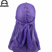 Summer Men Mesh Durag Breathable Long Tail Durags Bandanas for Men Wave ...