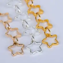 Gold Star Chain, 5Mm Hollow, No Fade, Perfect For Jewelry Diy.