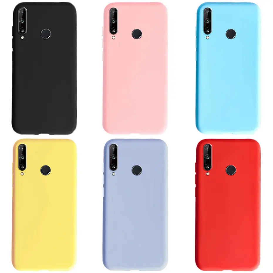 Huawei Y6P Silicone Phone Case, Shockproof Soft Cover
