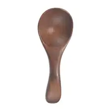 Natural Wooden Large Soup Scoops Long Handle Cooking Scoop Wood Ramen ...