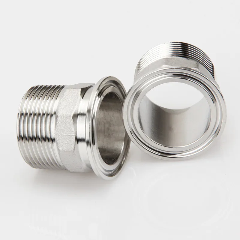 DN8~DN50 Male Thread Adapter Sanitary Stainless Steel Tube Ferrule Pipe ...
