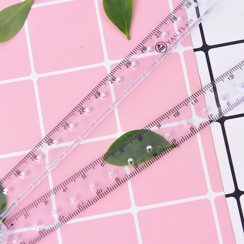 Clear Plastic Acrylic Folding Straight Rulers 30cm Drawing Kid School ...