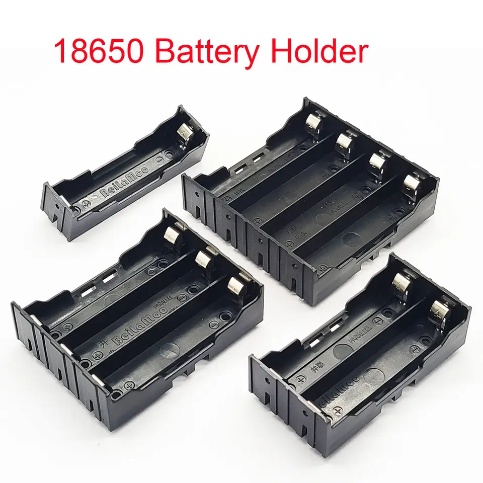 18650 Battery Holder, 1-4 Slots, Storage Box, Diy Compatible
