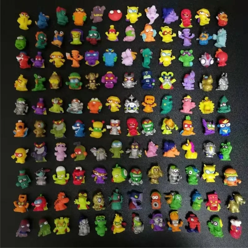 A collection of 20 colorful action figures, each with unique features ...