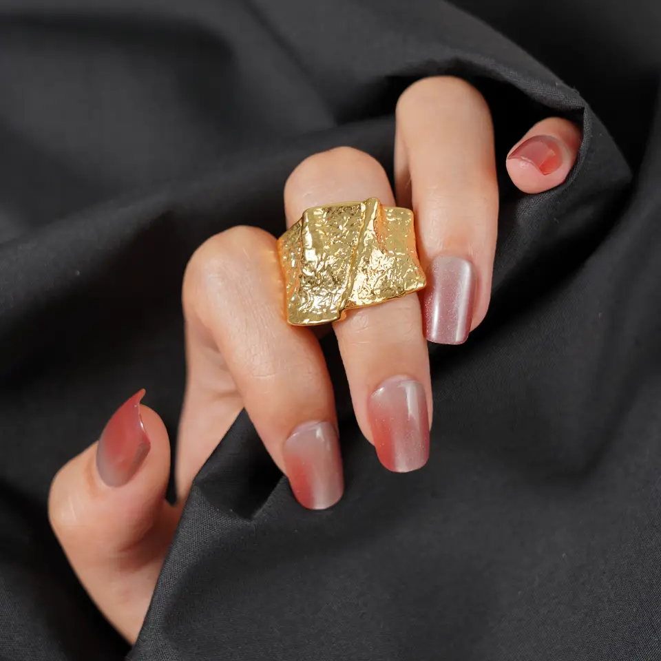 Stainless Steel, 18K Gold-Plated, Waterproof, Fade-Resistant, Open ...