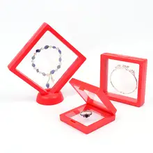 Jewelry Display Elastic Box Transparent PE Film Ring Earring Case ...