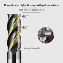 Carbide End 4 Flute Corner Rounding R Bullnose HRC70 CNC Tungsten ...